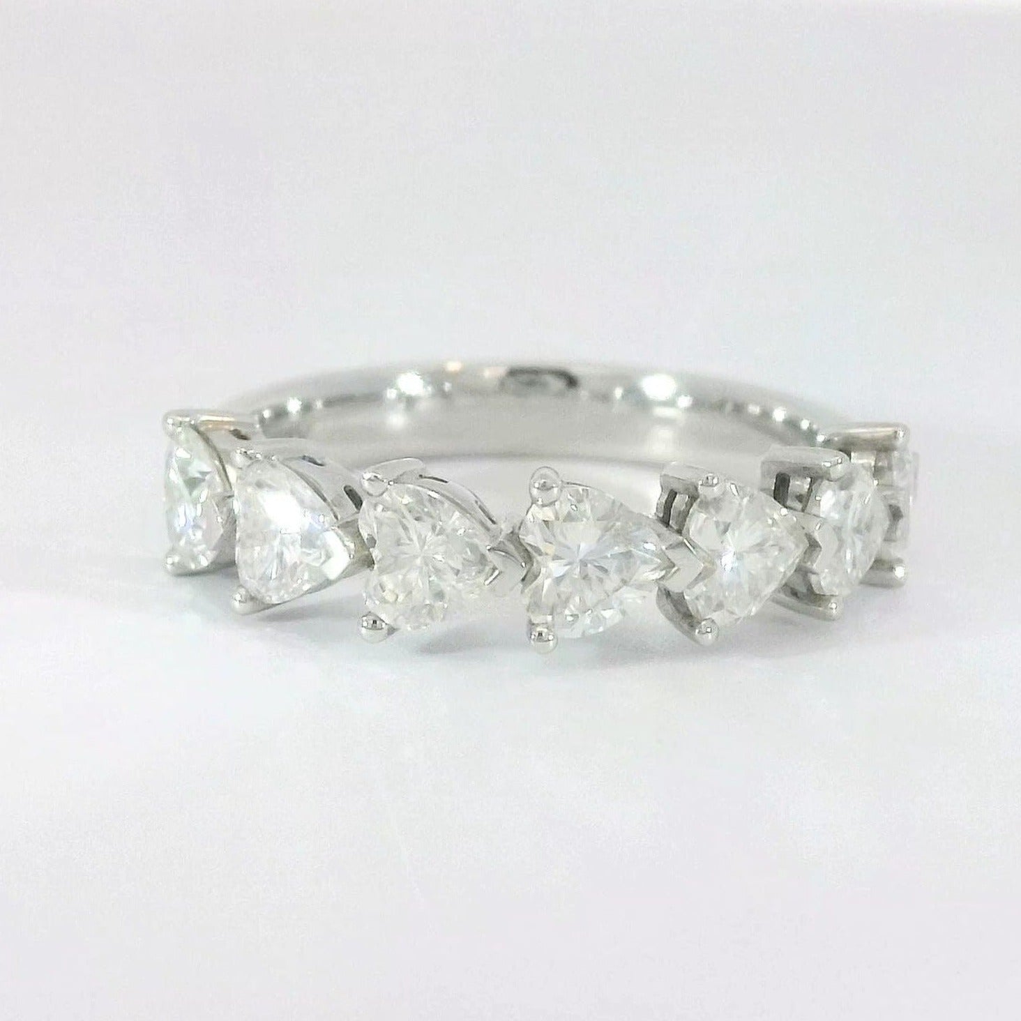 Heart Half Eternity Ring | Brilyo Jewelry